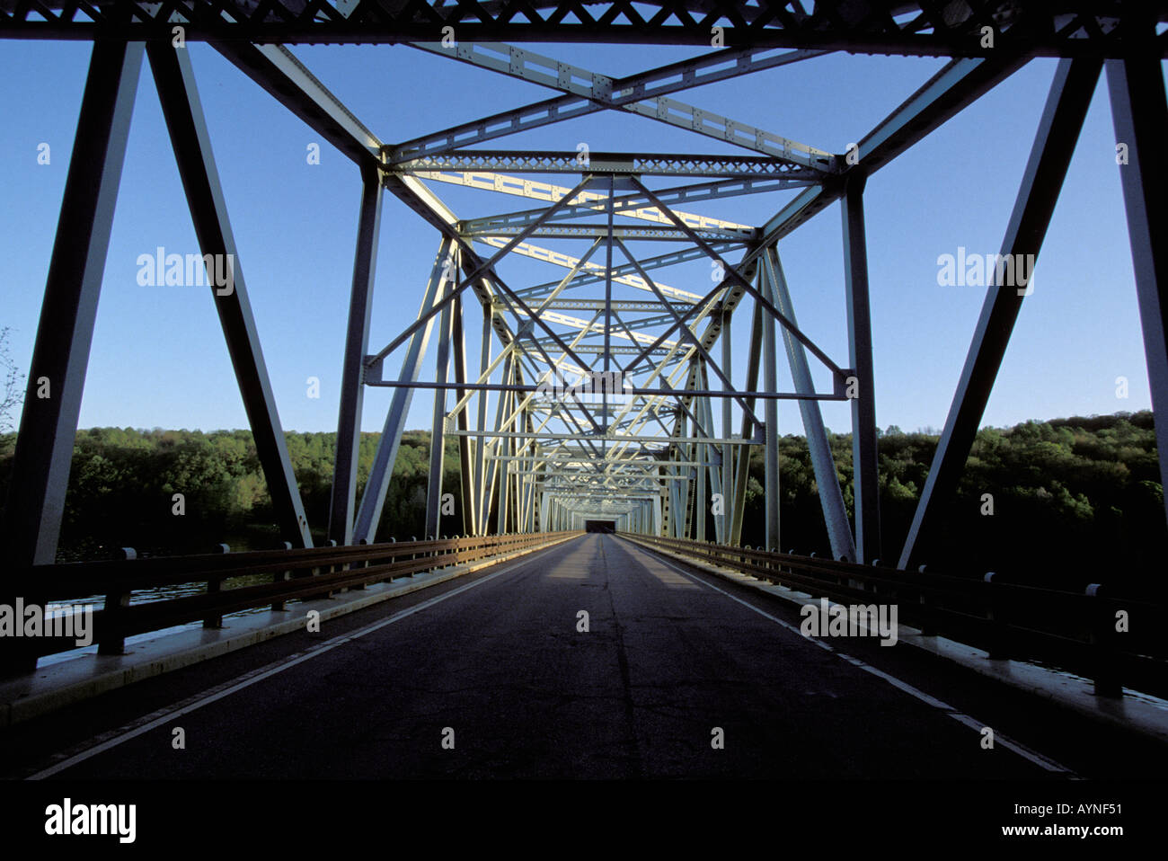 Metal framework bridge Stock Photo - Alamy