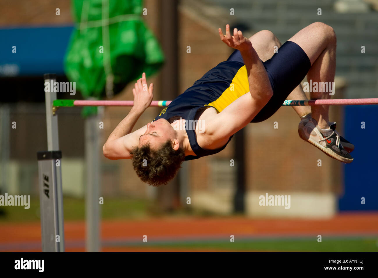 Track And Field Competition High Jumper Stock Photos & Track And Field ...
