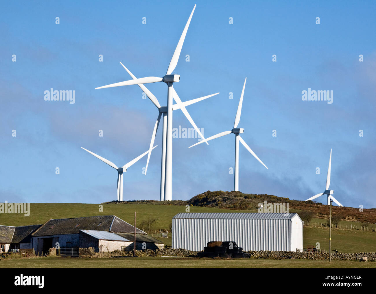 Wind turbines at Ardrossan wind farm Ayrshire Scotland Stock Photo - Alamy