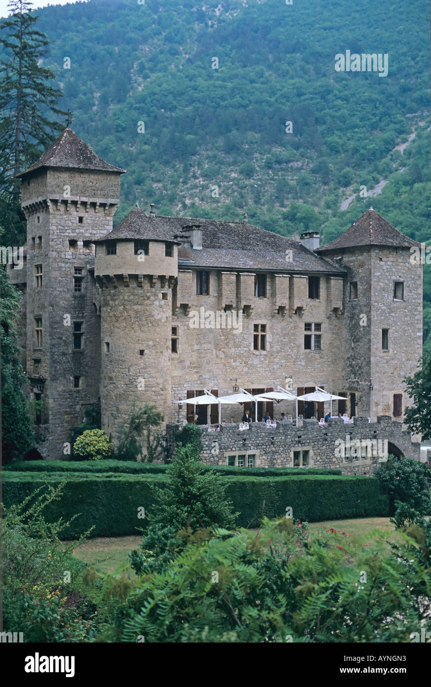 LA CAZE CASTLE 15th Century HOTEL & RESTAURANT GORGES DU TARN LANGUEDOC ...