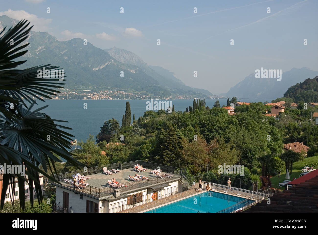 Lake Como, Italy. Pool of Hotel Belvedere in Bellagio Stock Photo - Alamy