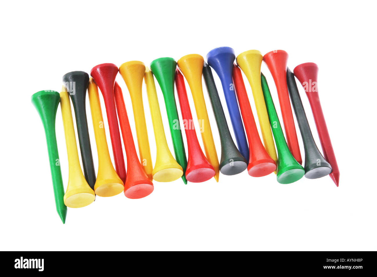 Row of Golf Tees Stock Photo - Alamy