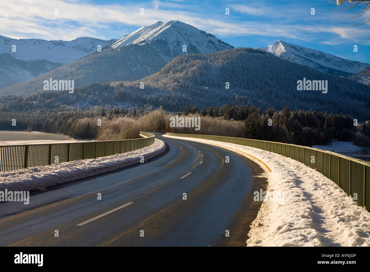 Highway Bridge in the Bavarian Alps near Munich Germany Stock Photo - Alamy