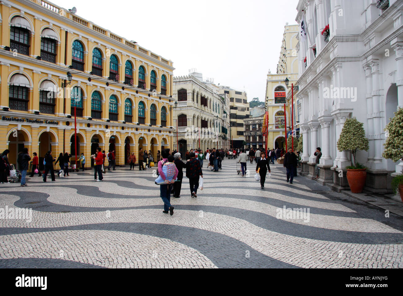SENADO SQUARE WITH TRADITIONAL SWIRLING BLACK AND WHITE PAVING IS THE ...