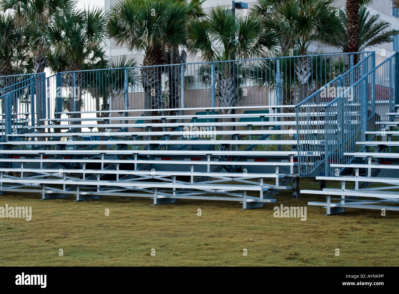Empty metal grandstand waiting to be filled with people Stock Photo - Alamy
