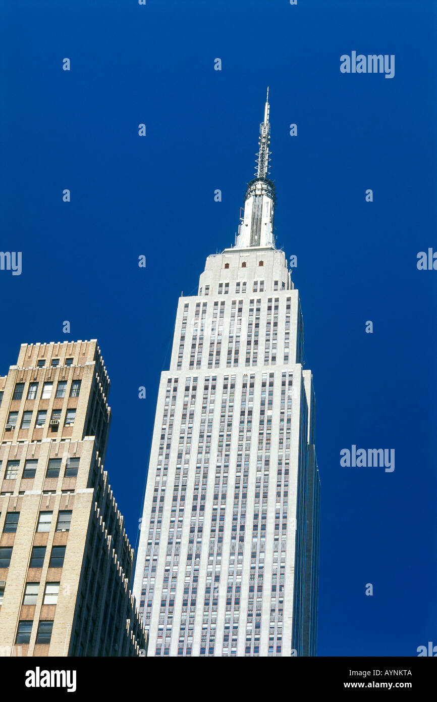 The exterior of the Empire State Building and its neighbouring building ...