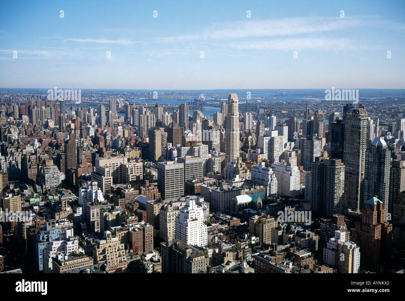 The buildings towers and offices of north and north east Manhattan ...