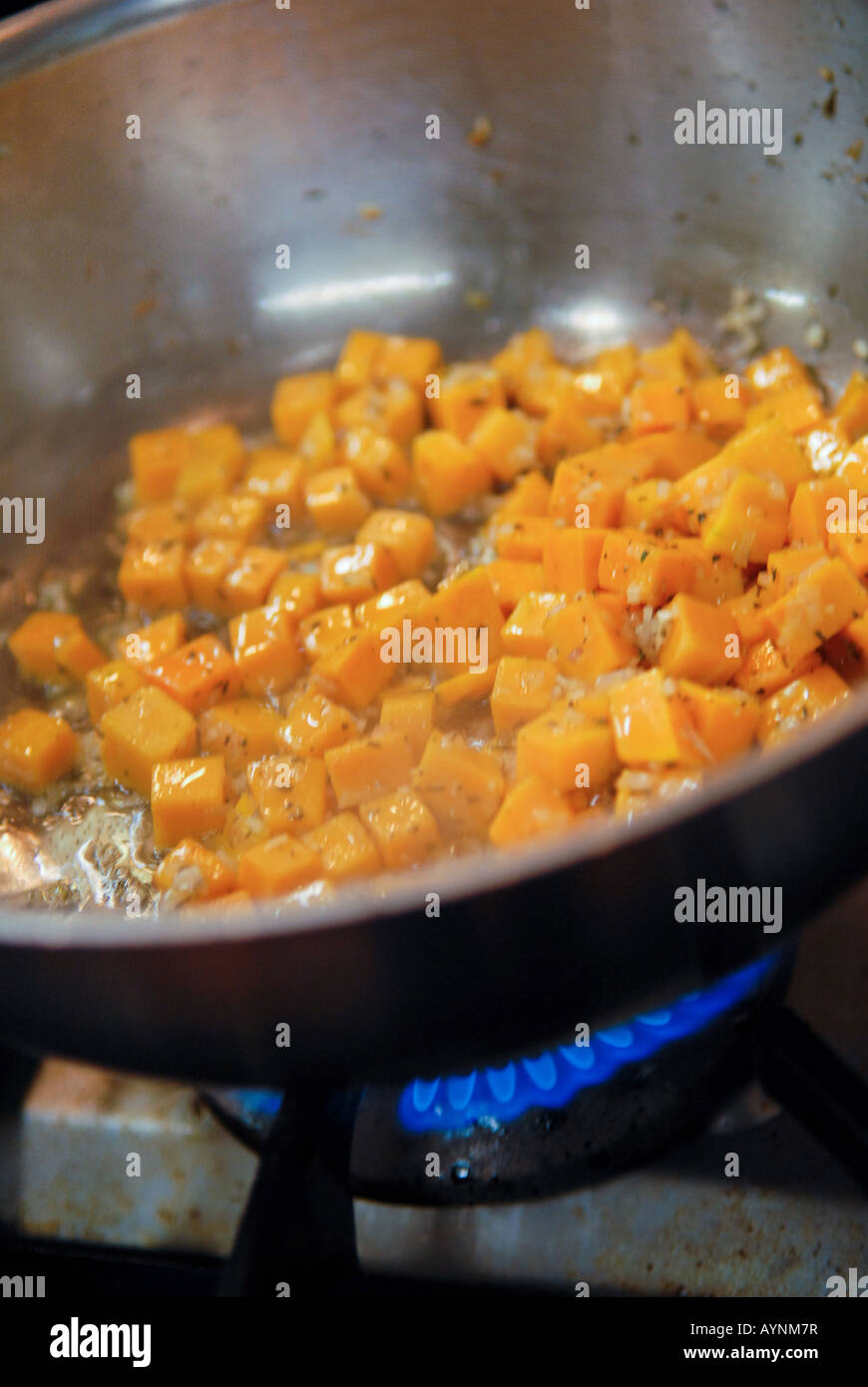 Butternut squash cubes hi-res stock photography and images - Alamy