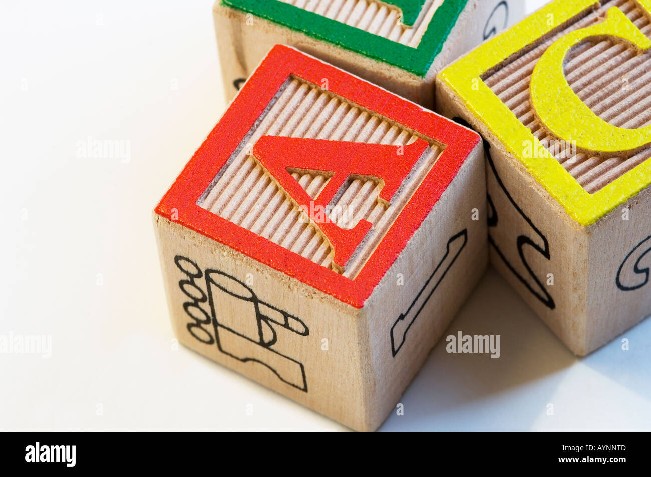 Childs building blocks with letters hi-res stock photography and images ...