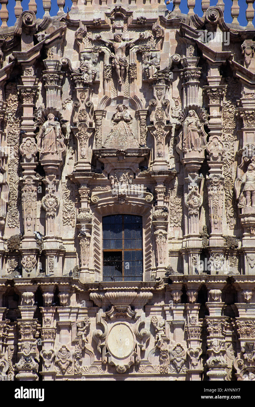 Detail of the facade of the church of Our Lady of Sorrows in Dolores ...