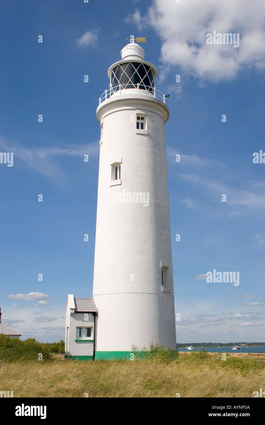The Lighthouse at Hurst Point in Hampshire over looking the Solent and ...