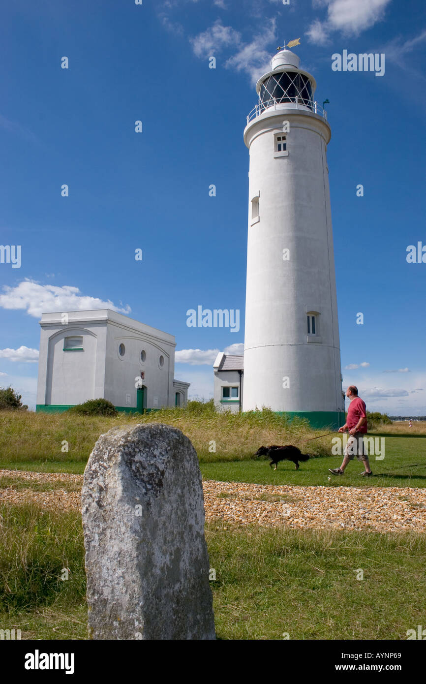 The Lighthouse at Hurst Point in Hampshire over looking the Solent and ...