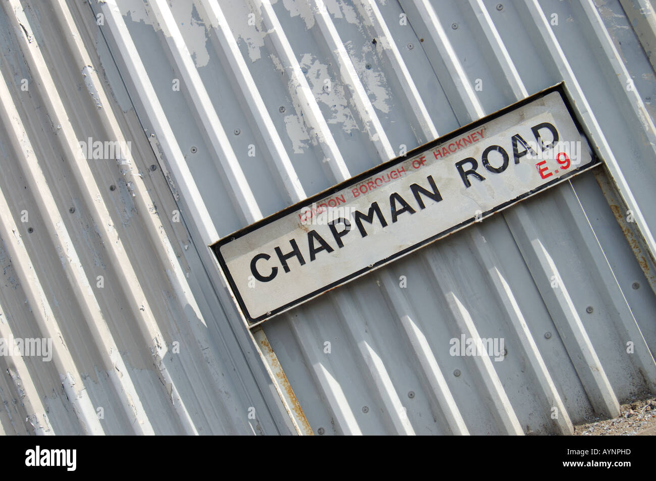 2012 Olympics site.A graphic image of Chapman Road, Hackney Wick road ...