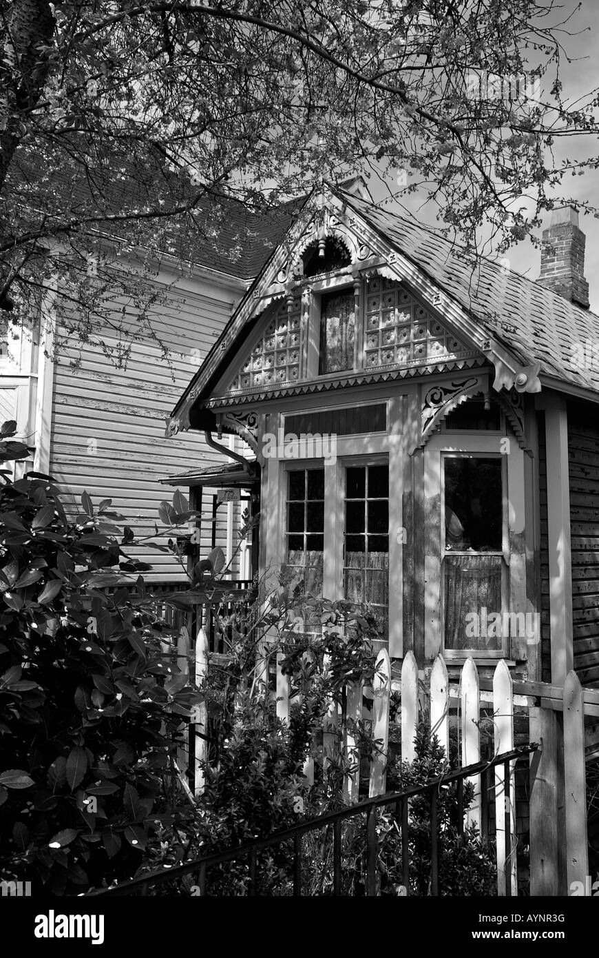 Old cottage in Strathcona heritage neighbourhood in downtown eastside ...