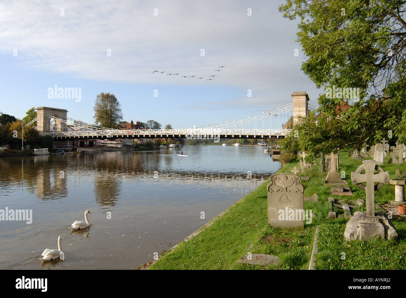 Marlow Suspension Bridge Stock Photo - Alamy