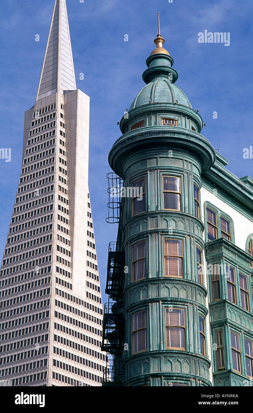 The Transamerica Pyramid the tallest building in San Francisco with its ...