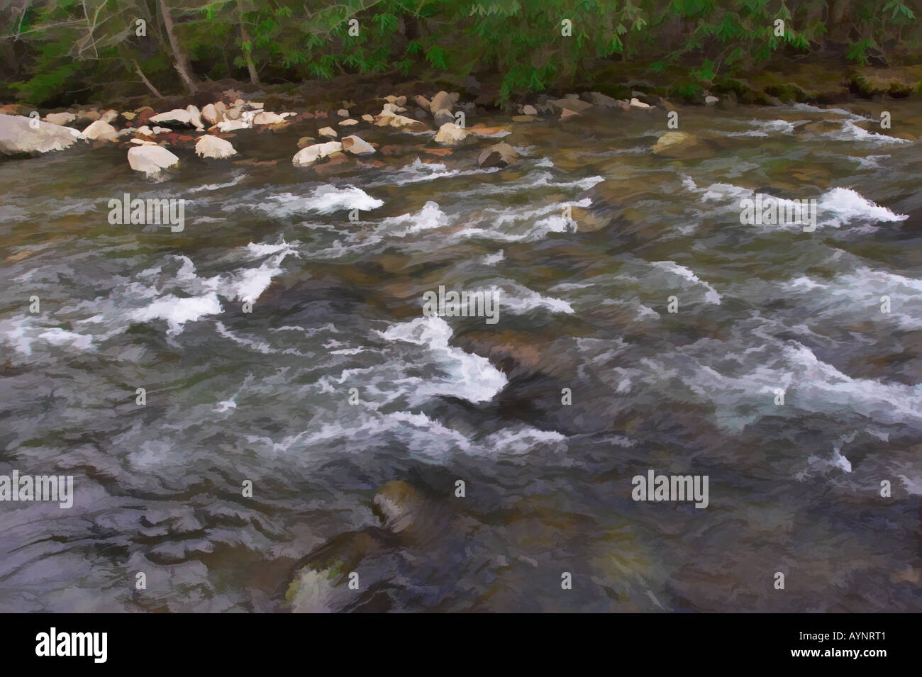 tennessee river painting Stock Photo - Alamy
