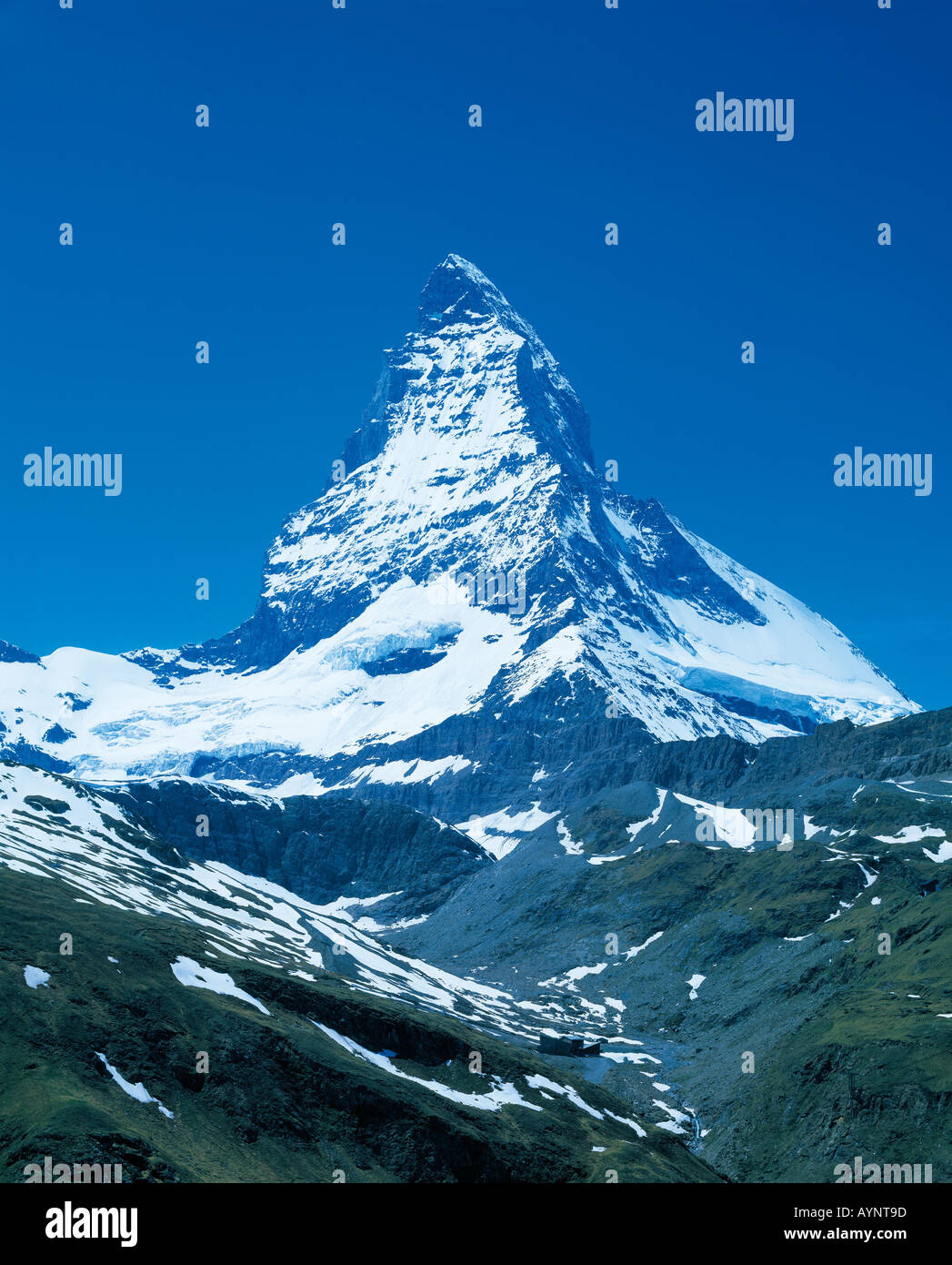 Rugged Snow Mountain Slope Stock Photo - Alamy