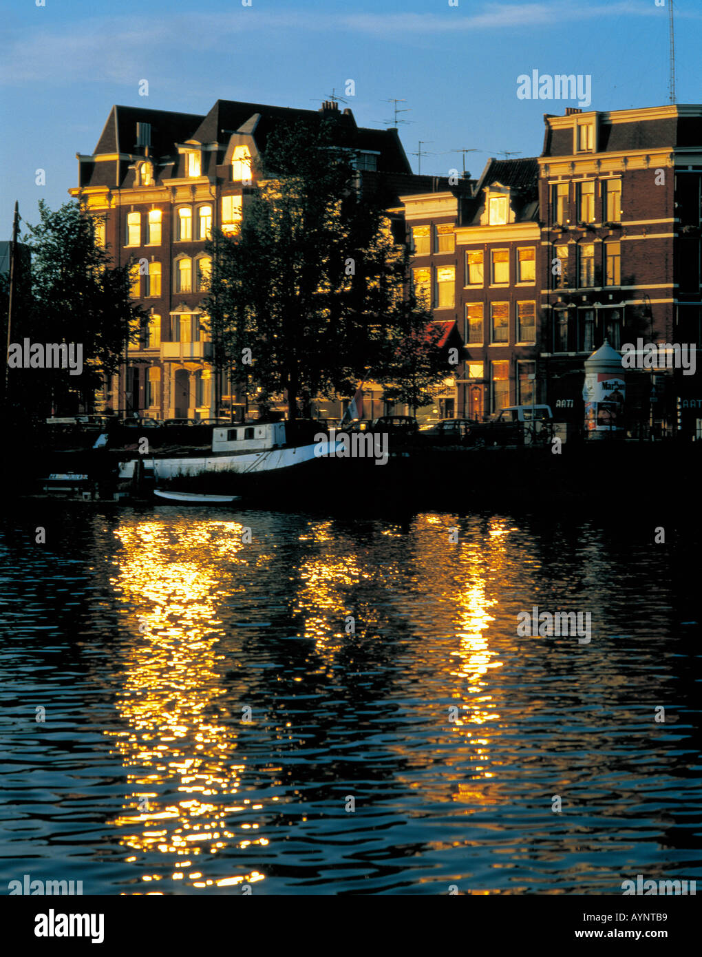 Antique Building by River Stock Photo - Alamy