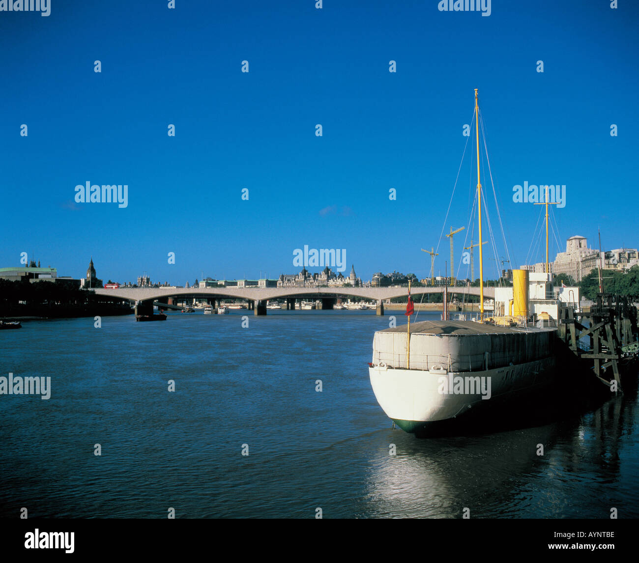 Ship in River Stock Photo - Alamy