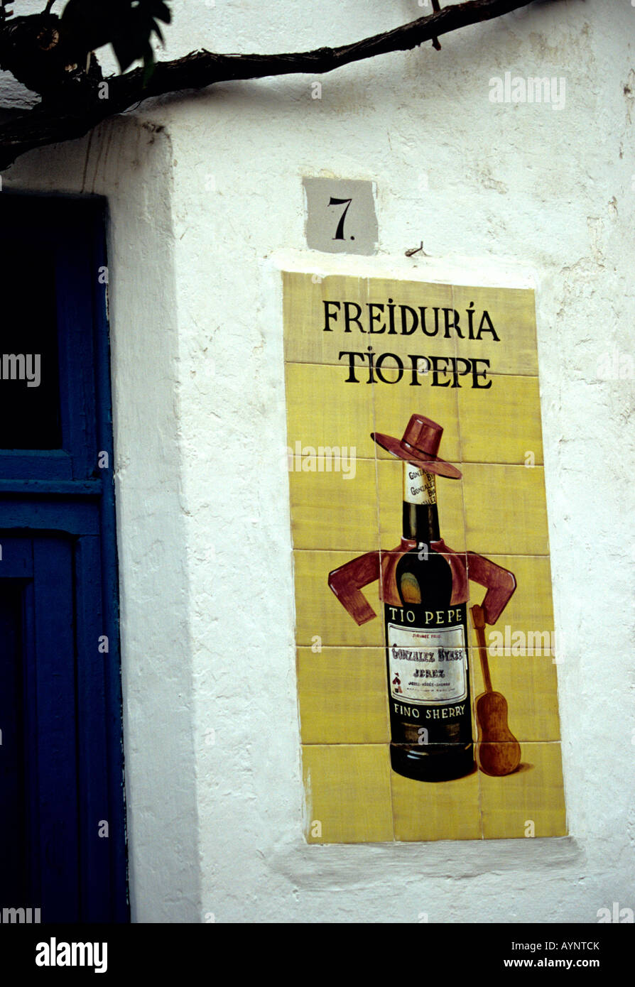 Sign on Spanish house Stock Photo - Alamy