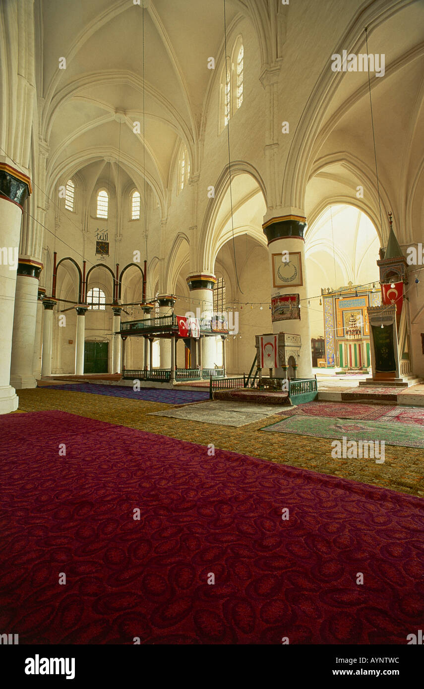 The vaulted interior of the Selimiye Mosque former Cathedral of St ...