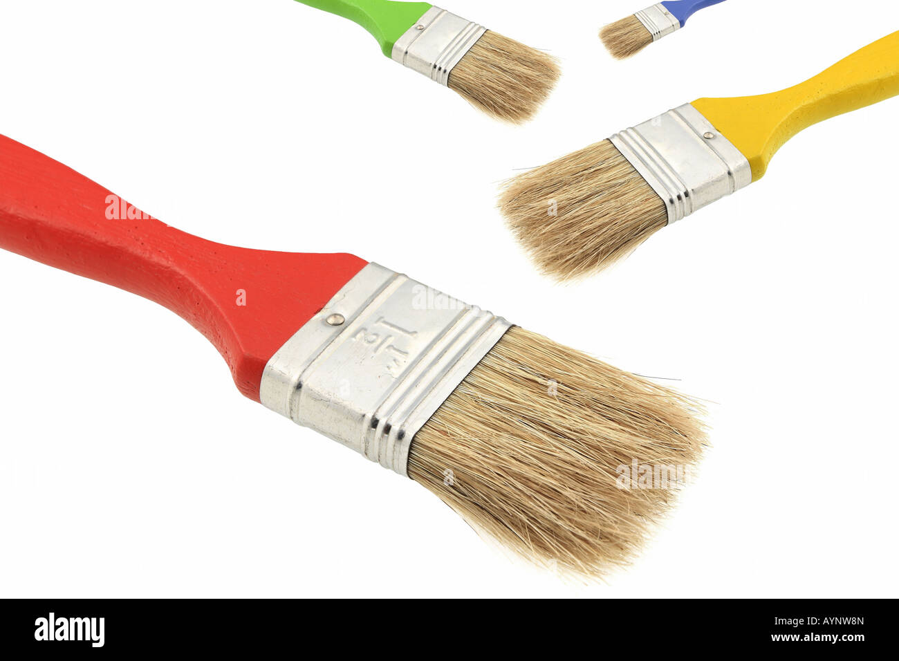 Coloured paint brushes Stock Photo - Alamy