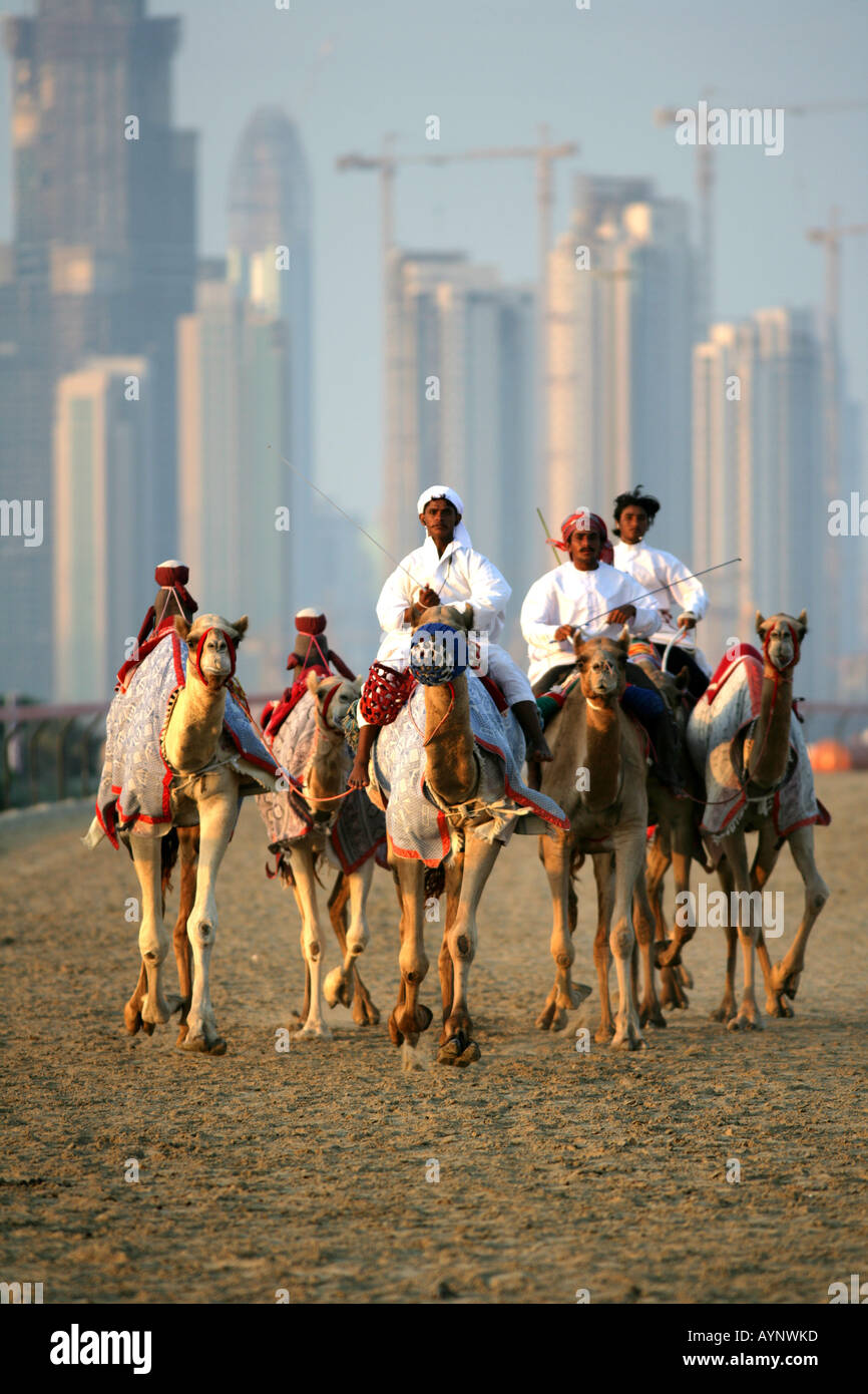 Dubai Camel Race Course Training races in early morning and late ...