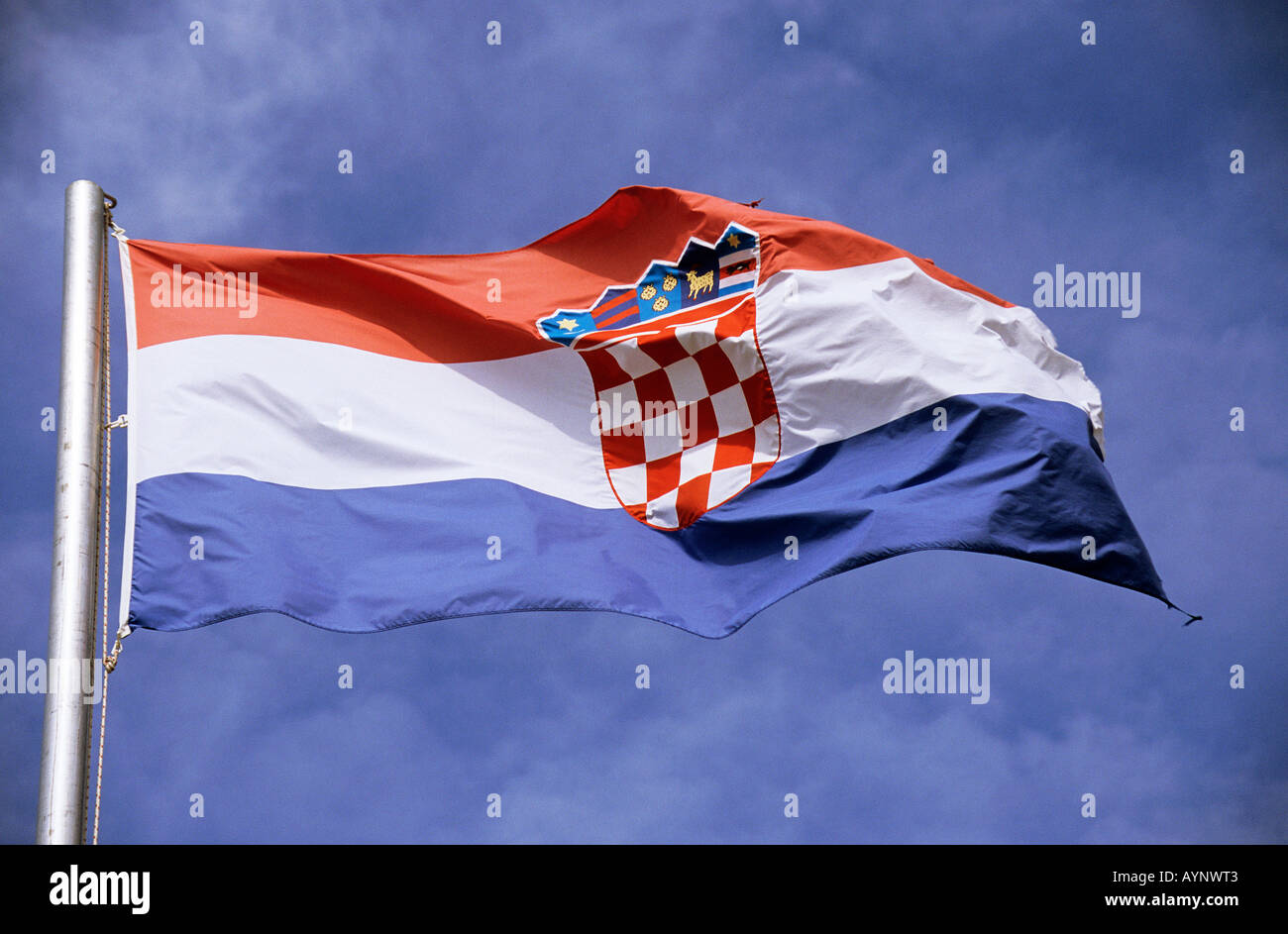 Croatian national flag Stock Photo - Alamy