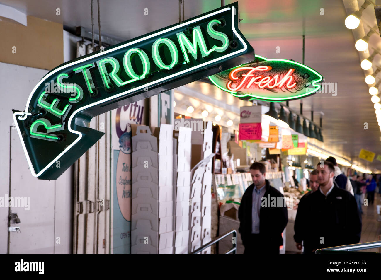 Seattle Washington State USA Pike Place Market Ground floor Interior ...