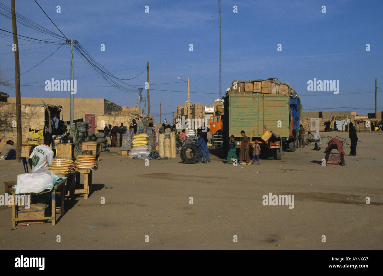 The main square in the Touareg town of Kidal, Sahara Desert, Northern ...