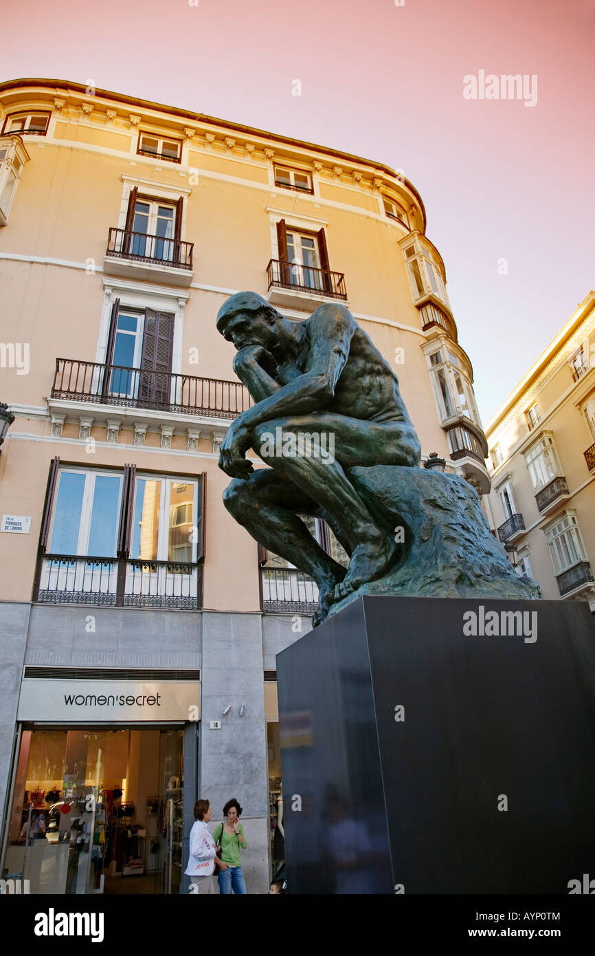 Aguste rodin sculptures on the streets larios Malaga sun coast ...