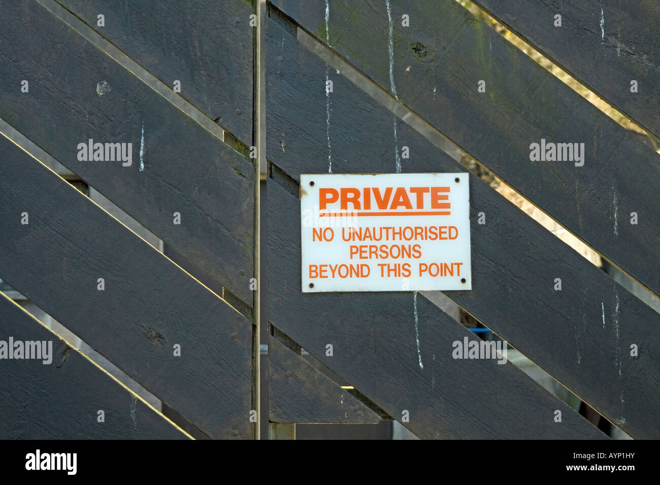 No entry sign on a gate Stock Photo - Alamy