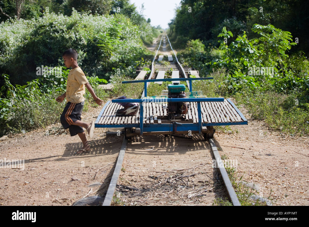 Bamboo Railway Battambang Cambodia Stock Photo - Alamy