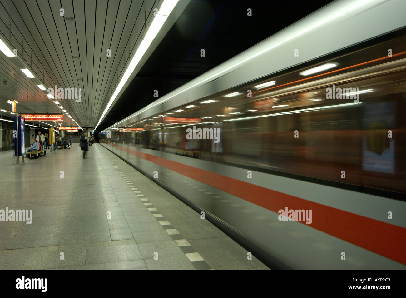 Prague metro new train in 2005 Stock Photo - Alamy