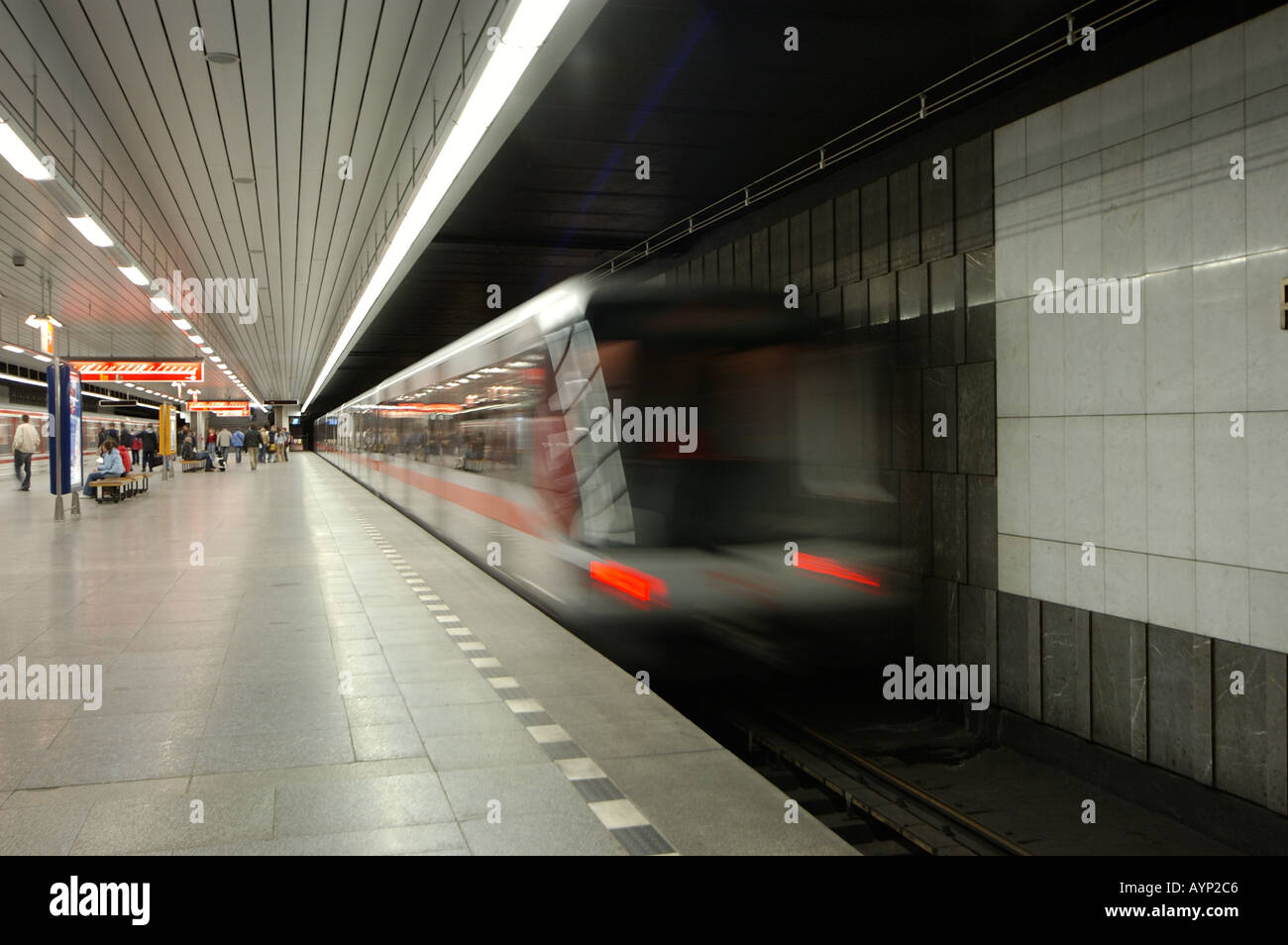 Prague metro new train in 2005 Stock Photo - Alamy