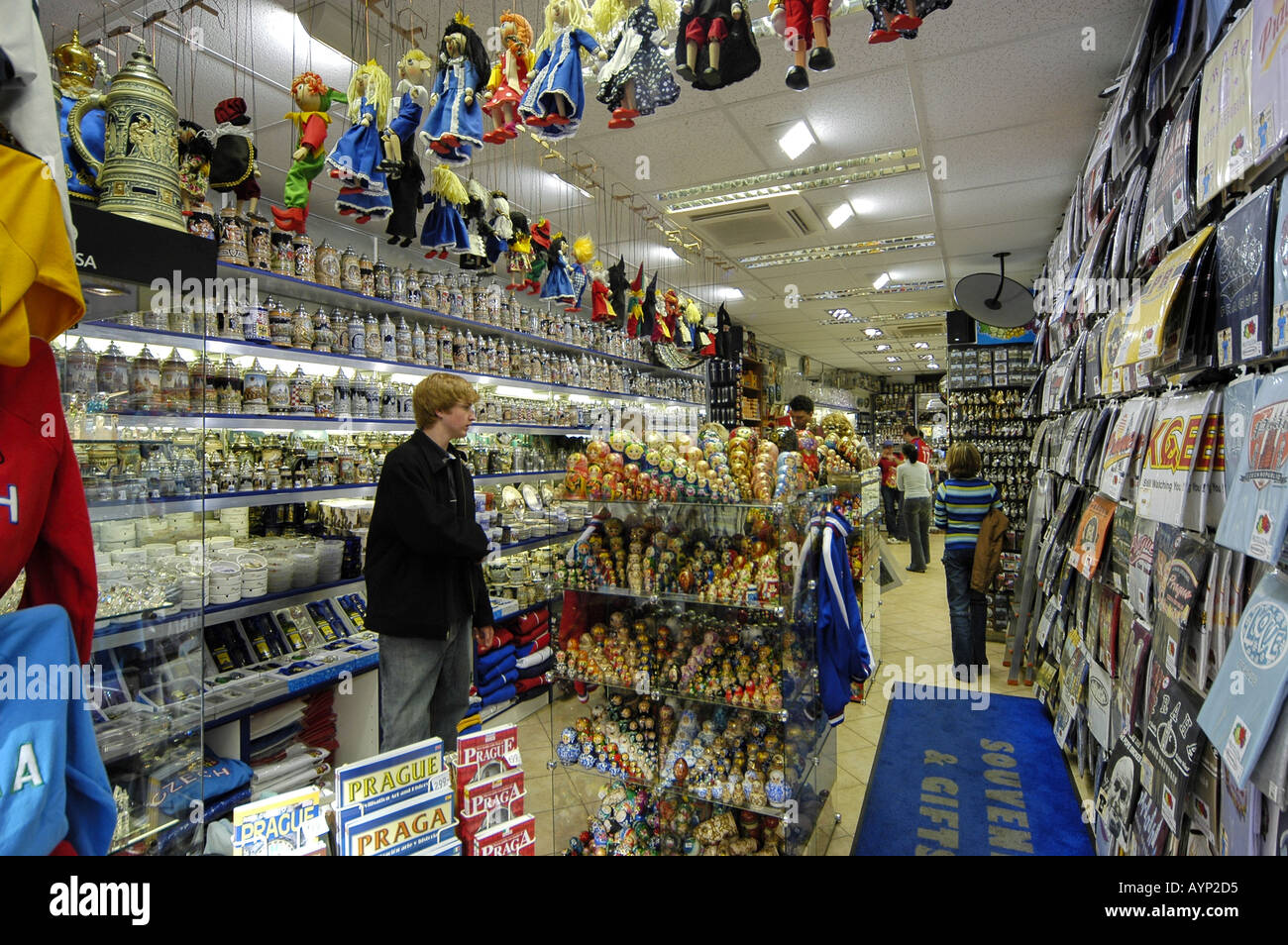 tourist shop in Prague center 2005 Stock Photo - Alamy