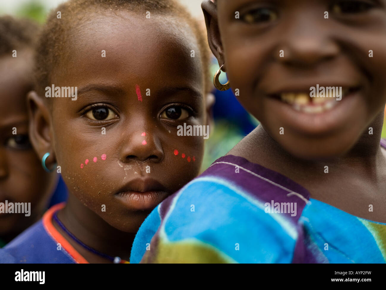 Portrait of girl with face painting, Ghana, Africa Stock Photo - Alamy