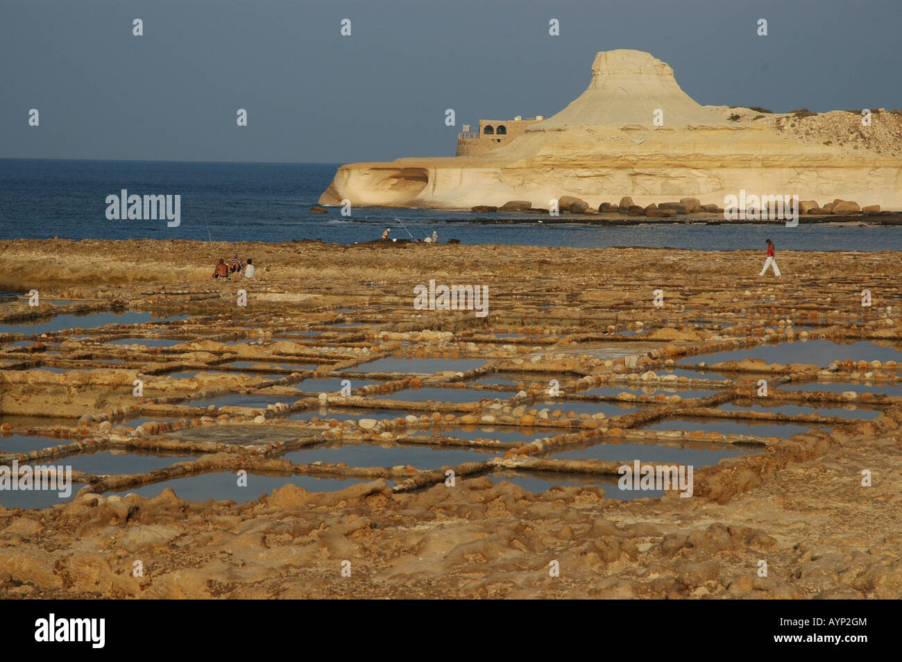 Salt pans on the Island of Gozo Stock Photo - Alamy