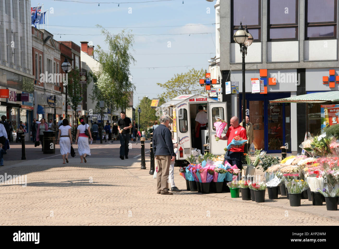Stafford city centre street hi-res stock photography and images - Alamy