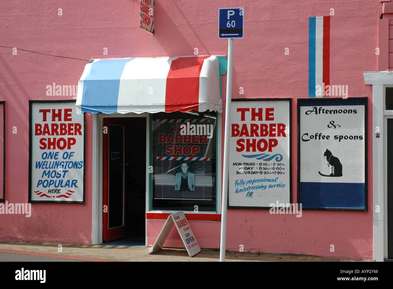 Cafe in New Town, Wellington Stock Photo - Alamy