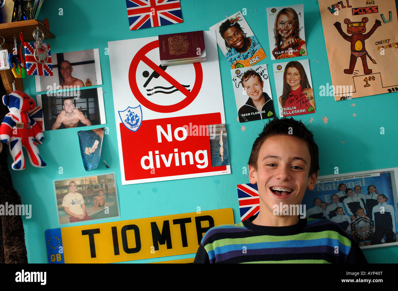 Tom Daley pictured at home in Plymouth Devon Tom has been selected to ...