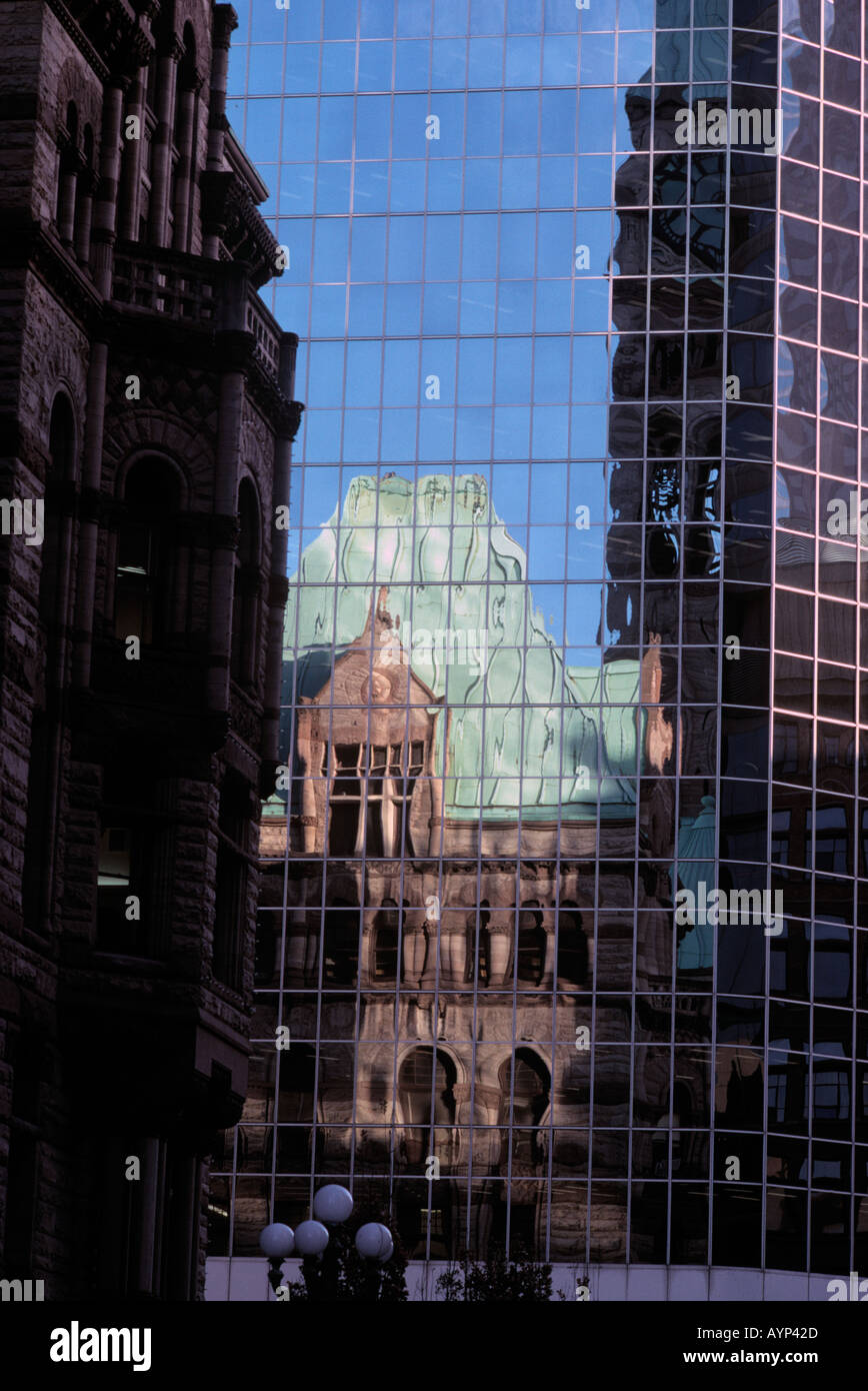 Winnipeg Ontario government buildings reflected in the glass and steel ...