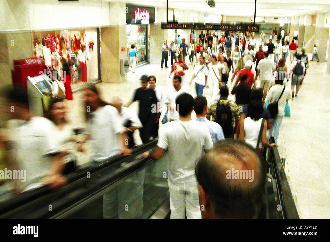 view of the crowded underground of lisboa Stock Photo - Alamy