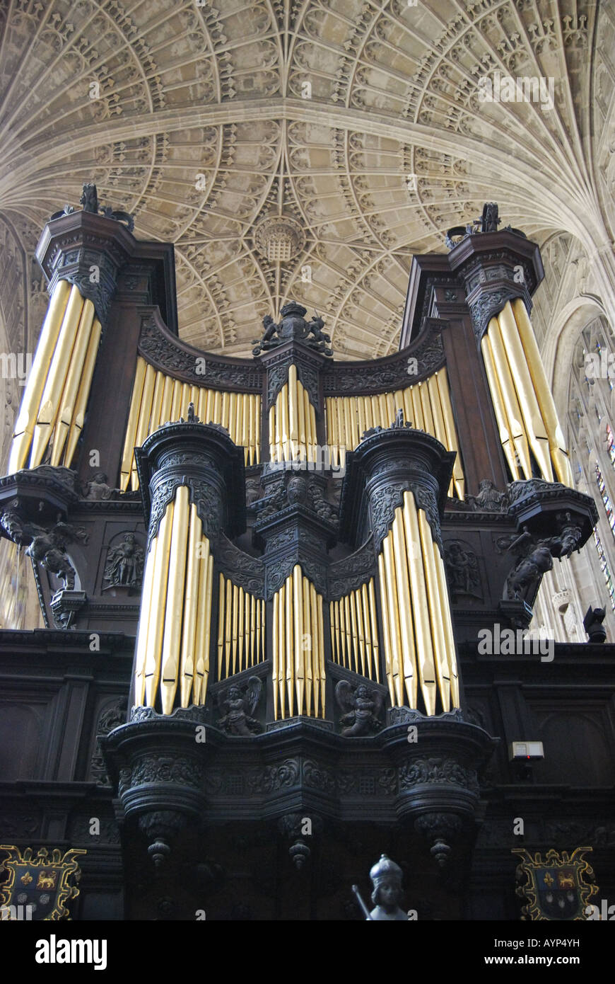 17th century organ case, King's College Chapel, King's College ...