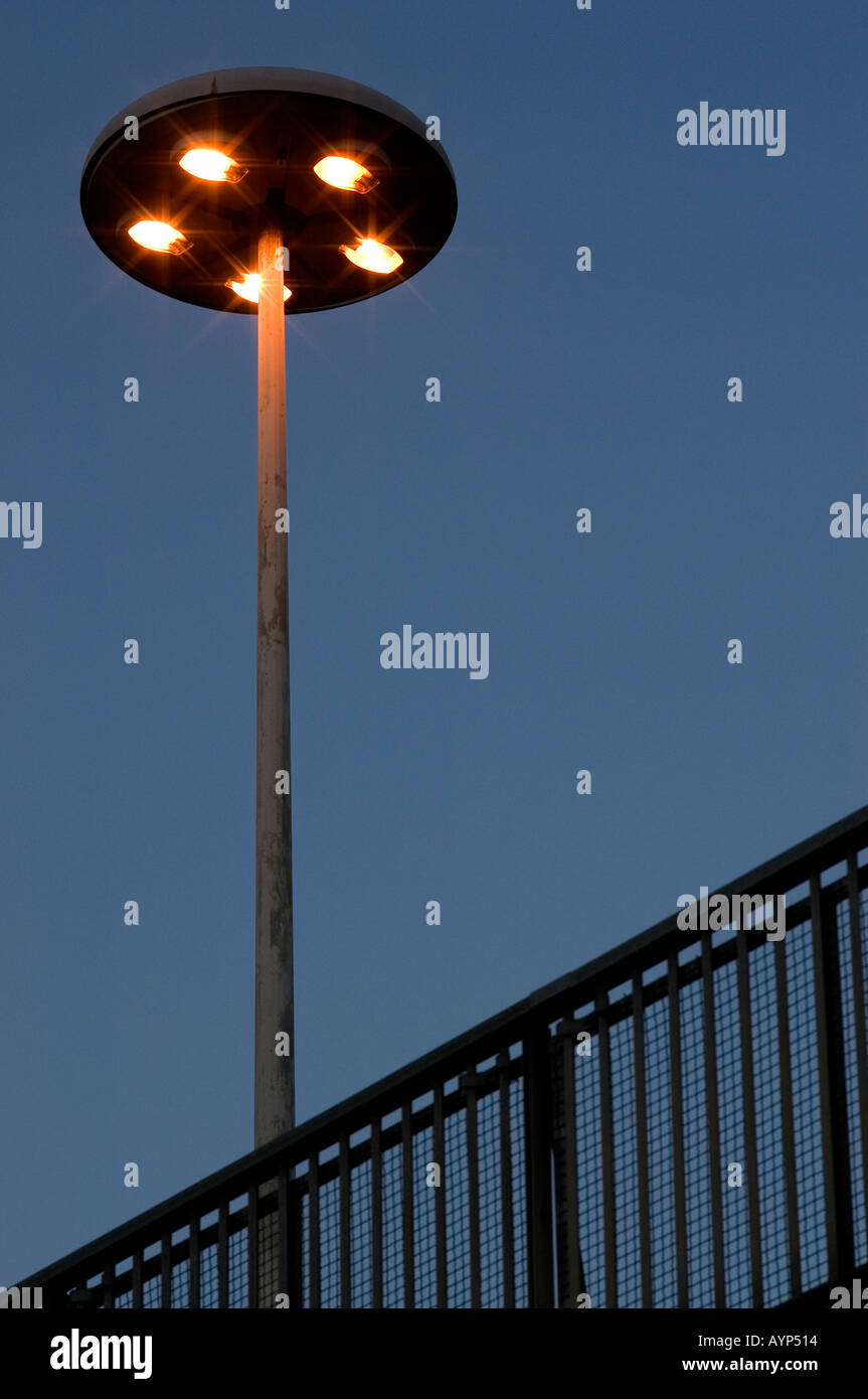low angle view of a street lamp with five spotlight Stock Photo - Alamy
