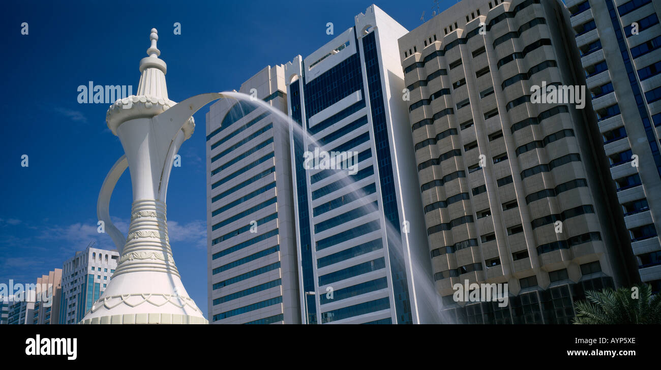 UAE United Arab Emirates Middle East Gulf State Abu Dhabi City center ...