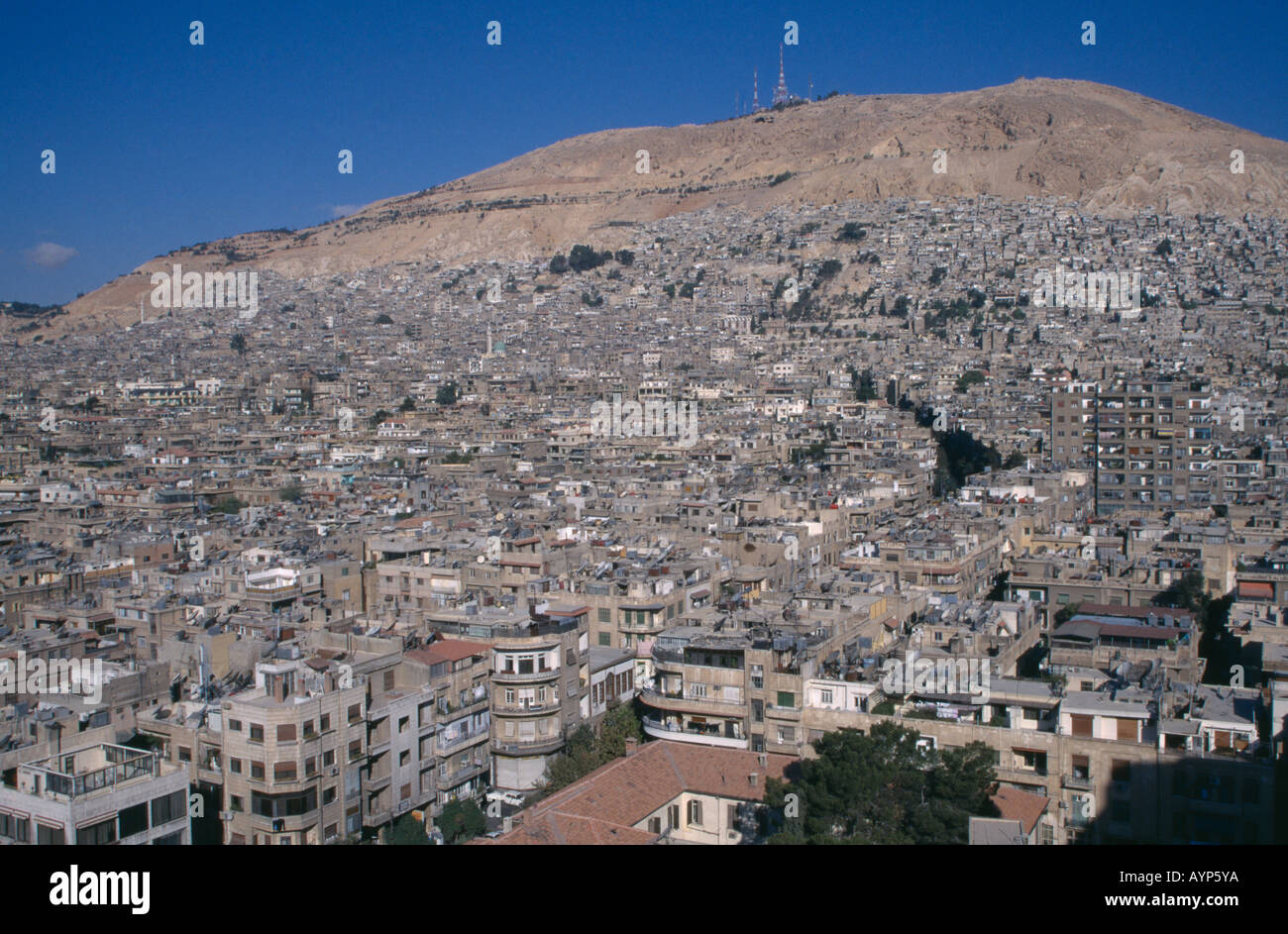 SYRIA Middle East Damascus Architecture Housing View over the densely ...