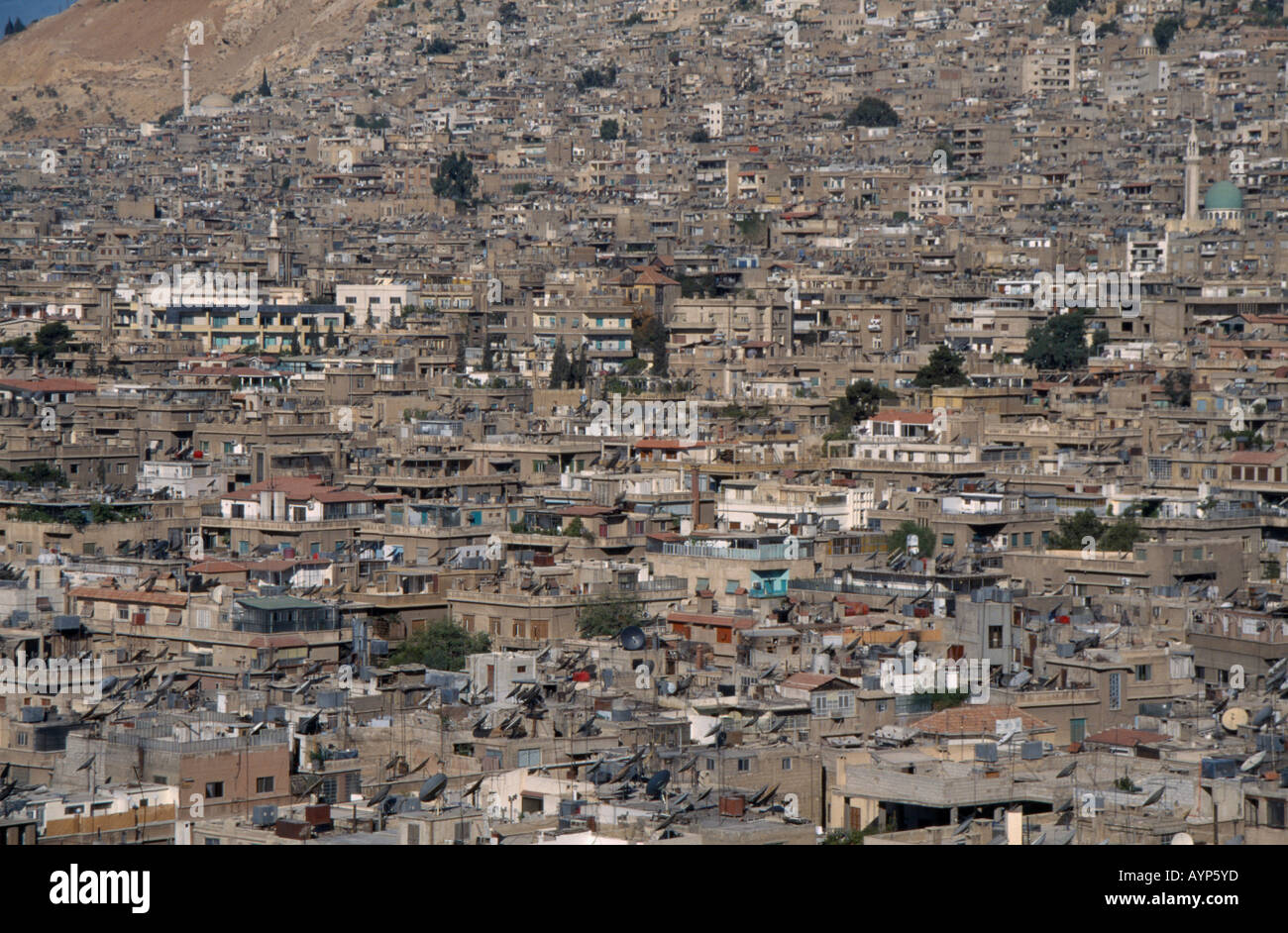 SYRIA Middle East Damascus Architecture Housing View over densely ...