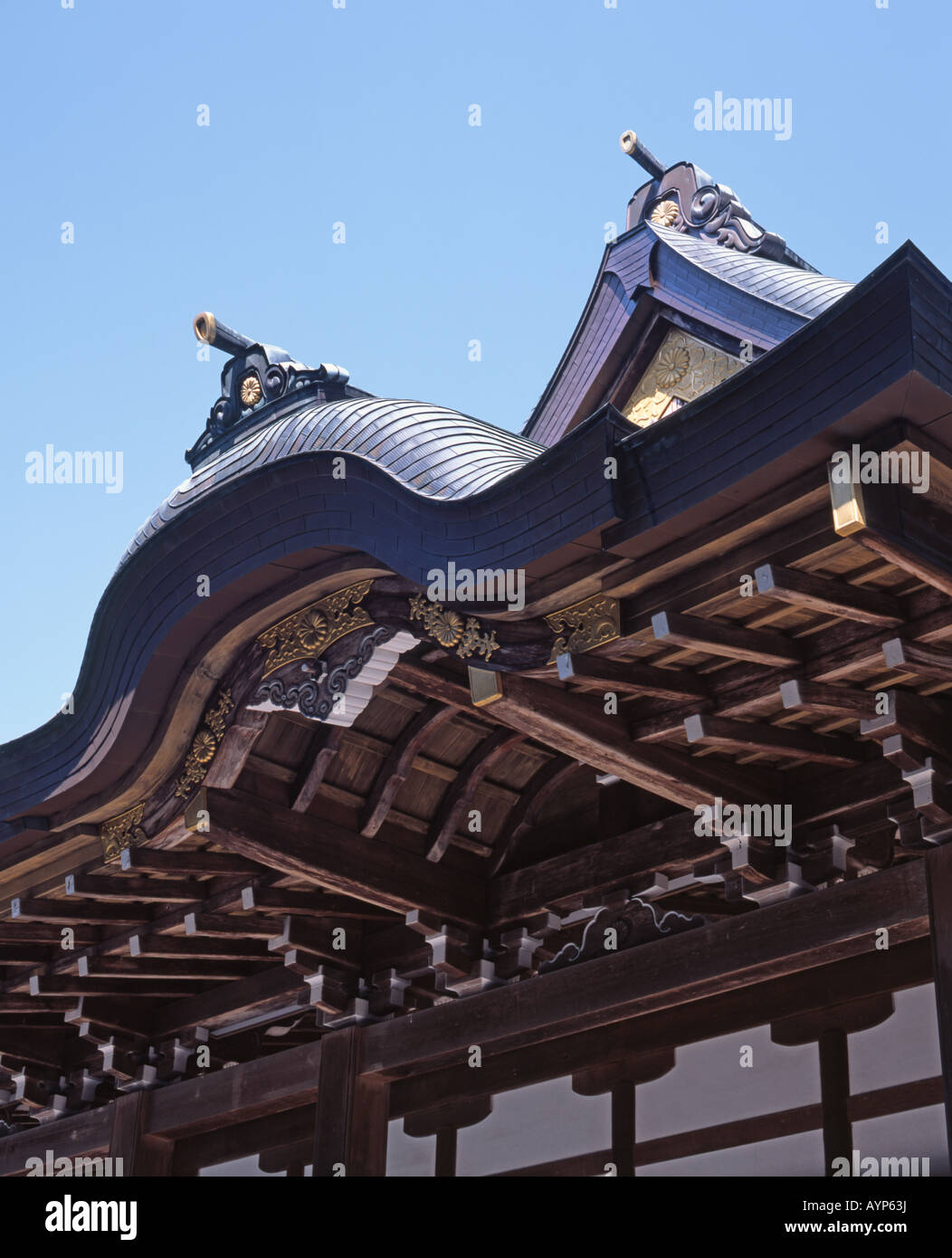 Roof detail, Ise Shinto Shrine, Naiku, Mie Prefecture, Japan Stock ...